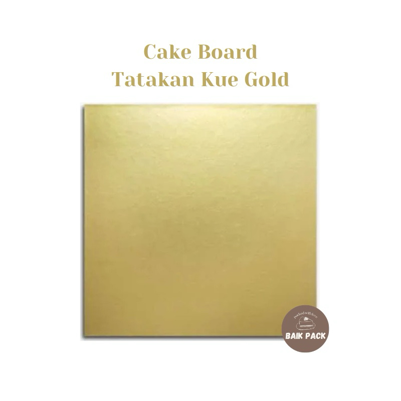 Jual (25 pcs) Tatakan Kue Kotak Gold Emas / Alas Kue Ulang Tahun ...