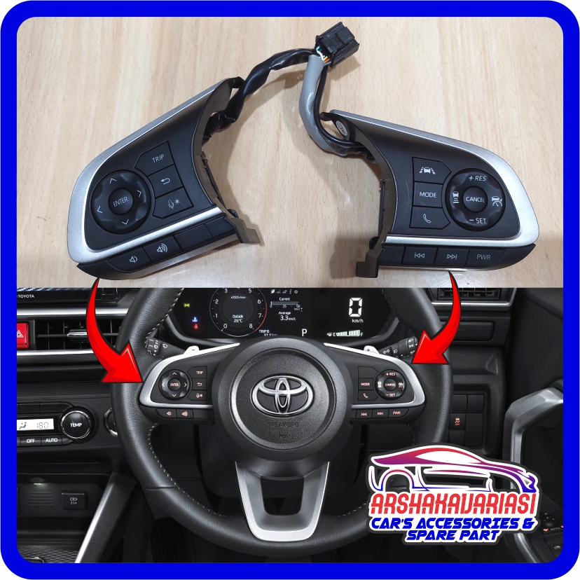 Jual Tombol Audio Remote Steer Stir Steering Wheel Audio Switch Toyota ...