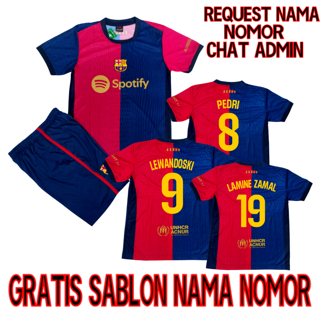 Jual setelan baju bola dewasa barcelona/jersey barcelona dewasa ...