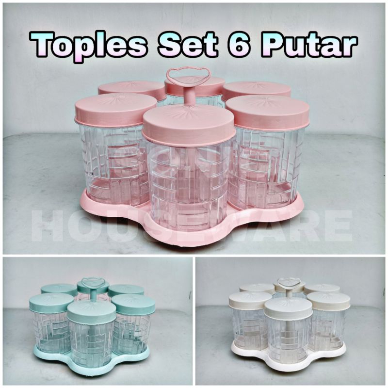 Jual Toples Kue Lebaran 6 Daun 5 Daun 4 Daun Putar Toples Nampan set ...