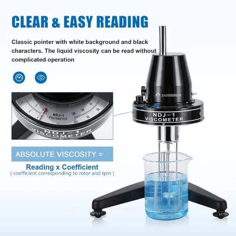 Jual Viscometer Rotary NDJ-1 Tester Viskometer Viscosity NDJ1 ...