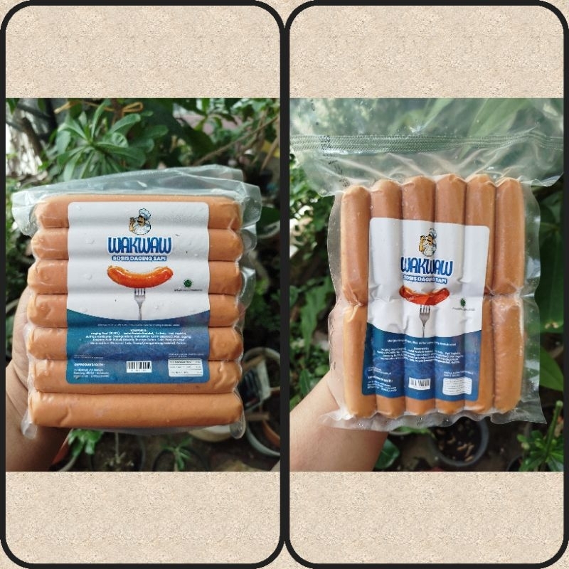 Jual Wakwaw Sosis Sapi Bakar Jumbo & Mini Kemasan 500gram | Shopee ...