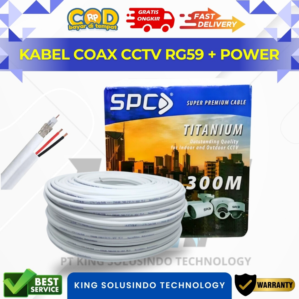Jual Kabel Coax RG59 dan Power 150 Meter || Kabel CCTV RG 59 150M ...