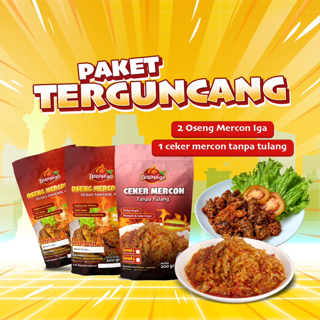 Jual Paket Terguncang (2 iga mercon + 1 ceker mercon) Tanpa Tulang ...