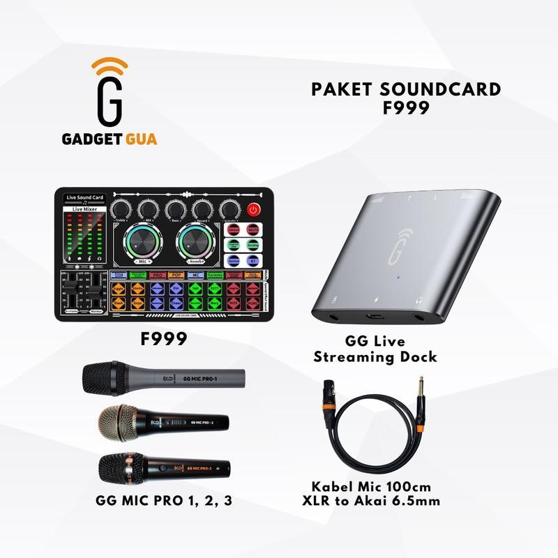 Jual PAKET SOUNDCARD F999 + GG LIVE STREAMING DOCK 2 in 1 | Shopee ...