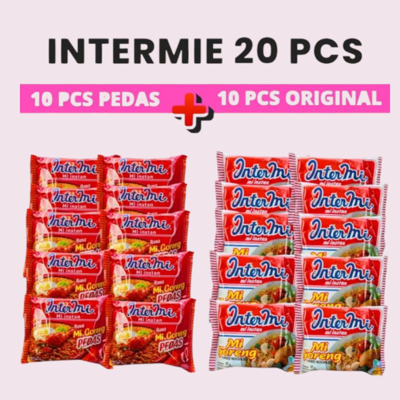 Jual (20pcs/10pcs)Intermie Rasa Original dan Pedas Lebih Hemat | Shopee ...