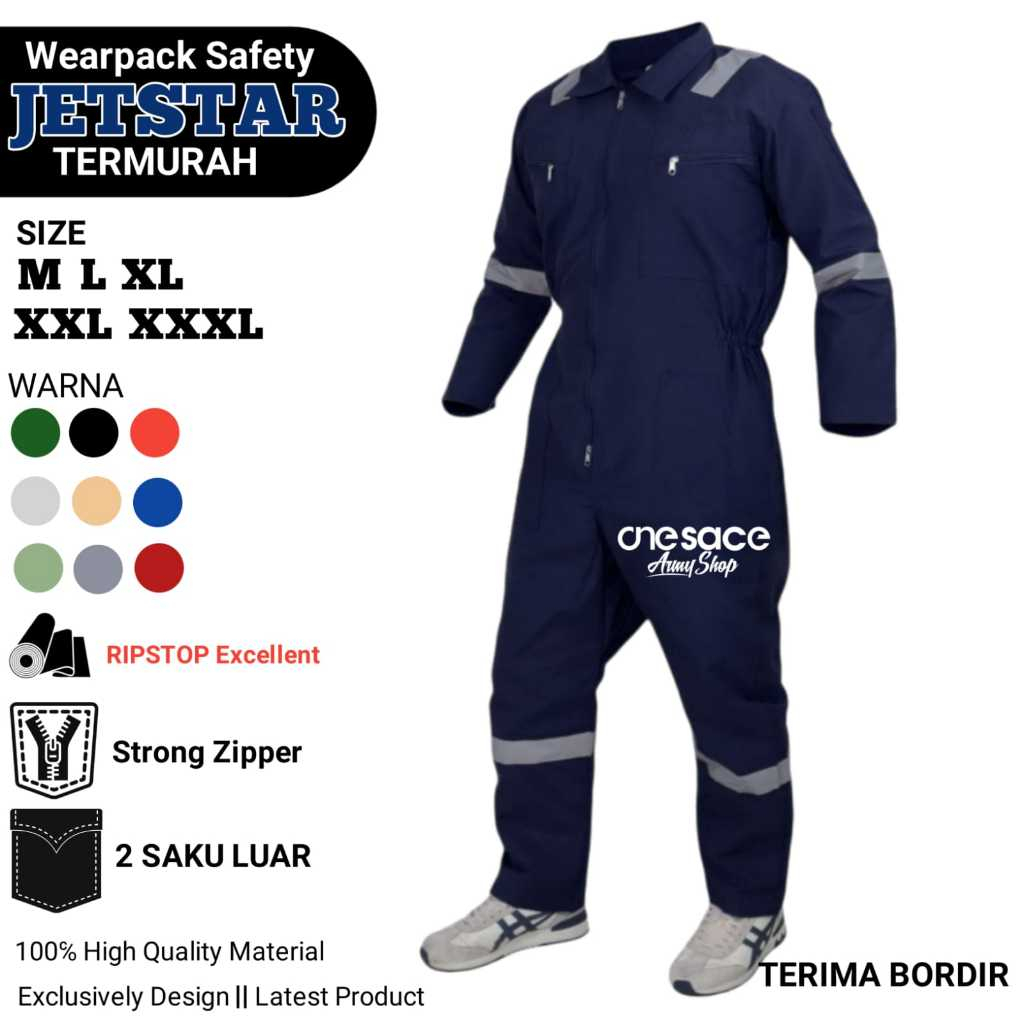 Jual Wearpack Safety Langsungan baju celana kerja scotlight/kemeja ...