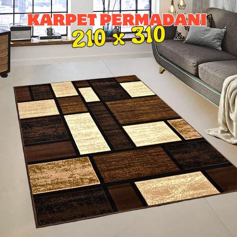 Jual Karpet Permadani Moderno Momento Jumbo 210x310 Coklat Tua | Dark ...