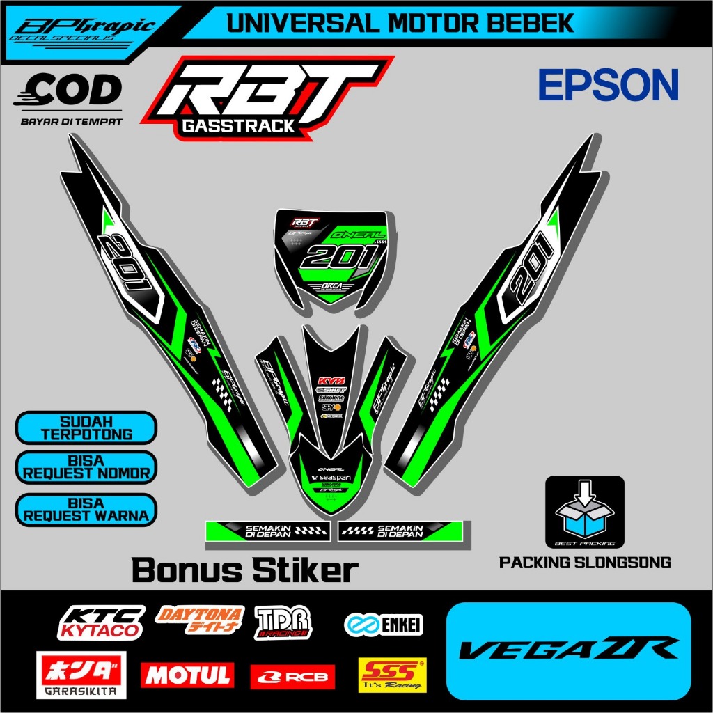 Jual [TRIL 002] decal striping type motor RBT full set full body sudah ...