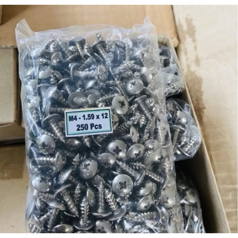 Jual paket 50 pcs sekrup ts at stainless 4x6 4x12 4x16 4x20 5x16 ...