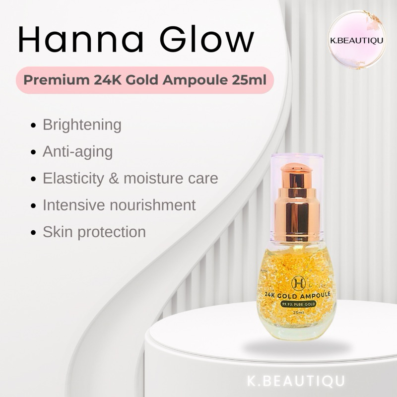 Jual Hanna Glow - 24K Gold Ampoule (25ml) 100% ORIGINAL BPOM | Shopee Indonesia