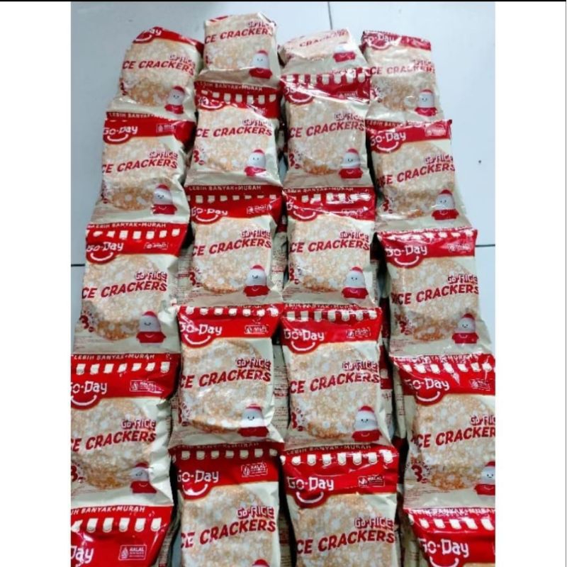 Jual Biskuit Go-Day Rice Creakers 1pack isi 60pcs | Shopee Indonesia