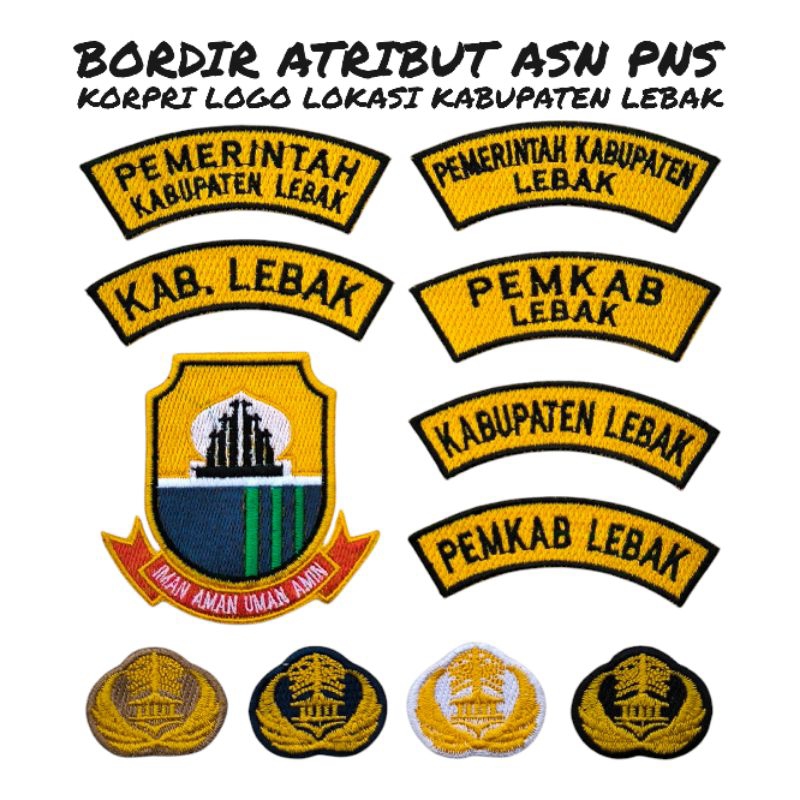 Jual BORDIR ATRIBUT INSTANSI PERLENGKAPAN SERAGAM ASN PNS KORPRI LOGO ...