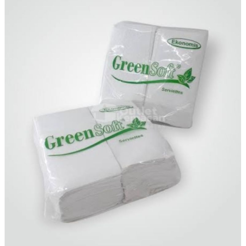 Jual Tissue Makan Potong Lipat Greensoft Per pack isi 100 lembar ...