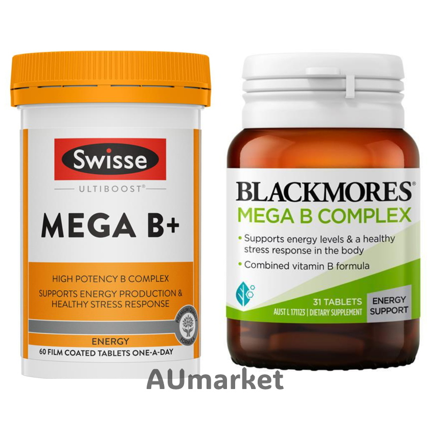 Jual Swisse Ultiboost Mega B + 60 Tablets or Blackmores Mega B Complex 31 75 Tablets | Shopee ...