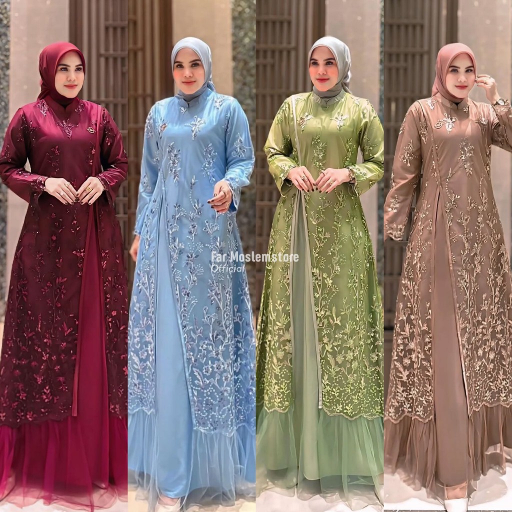 Jual CLARISSA DRESS BRUKAT PREMIUM CERUTY BABYDOLL GAMIS PESTA KONDANGAN MEWAH TERBARU 2025 ...