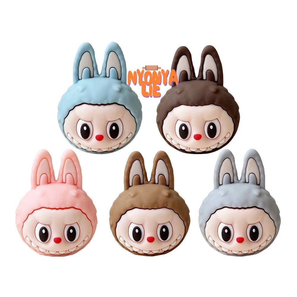 Jual CCA100 Pajangan Mainan Topper Hard Rubber Animasi LABUBU HEAD ...