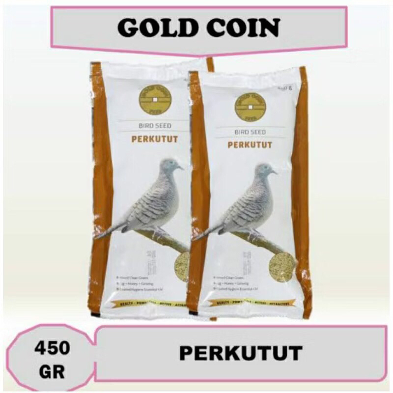 Jual Pakan burung perkutut tekukur 450gr | gold coin | Shopee Indonesia
