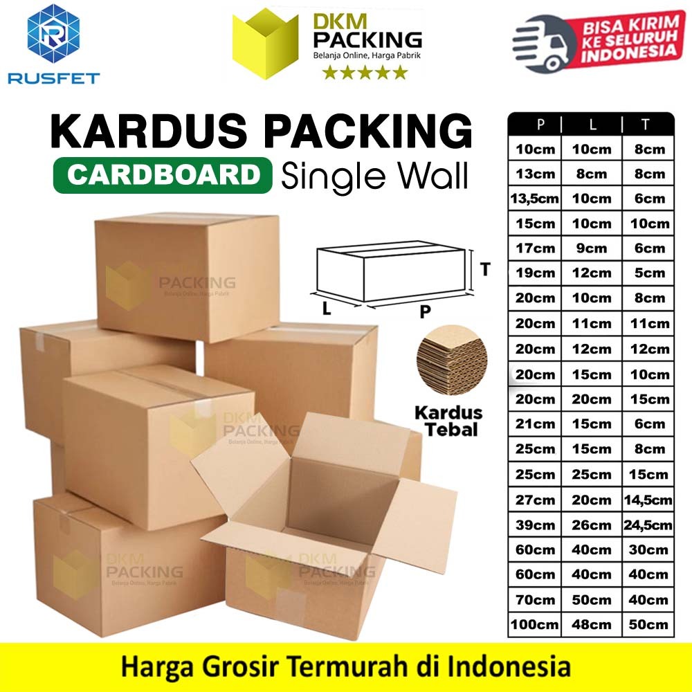Jual KARDUS PACKING Single Wall Cardboard Karton Carton Box Dus Kotak ...