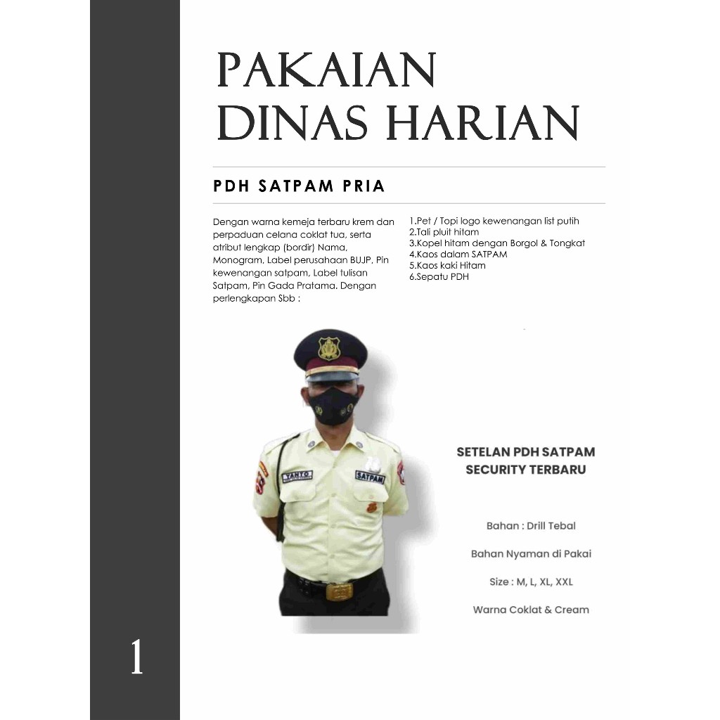 Jual SERAGAM-PDH SATPAM | Shopee Indonesia