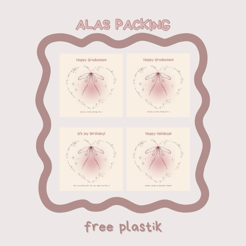 Jual Alas Packing Alas Packing Mini Gift Berbagai ukuran Custom Free ...