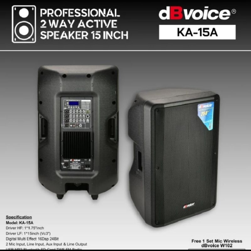 Jual Speaker aktif dBvoice KA 15A original 15inch dB voice KA-15A + Mic ...
