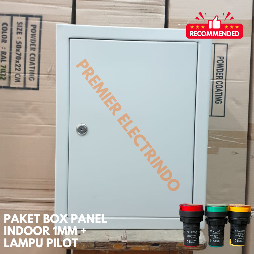 Jual PAKET PANEL BOX INDOOR Plat 1mm + LAMPU PILOT ( MERAH , KUNING ...