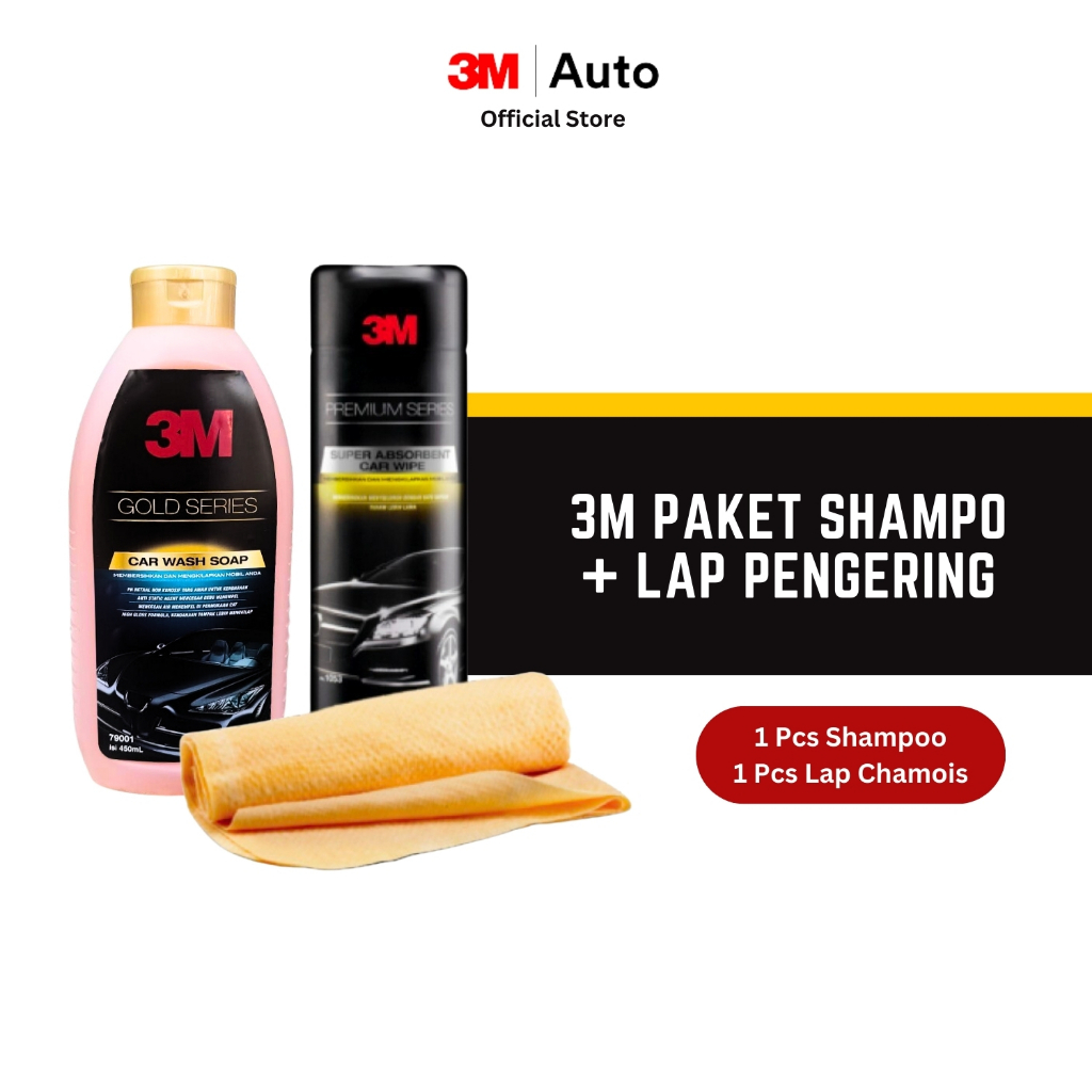 Jual 3M Auto Paket Sabun Cuci Mobil dan Lap Pengering - Car Wash Gold ...