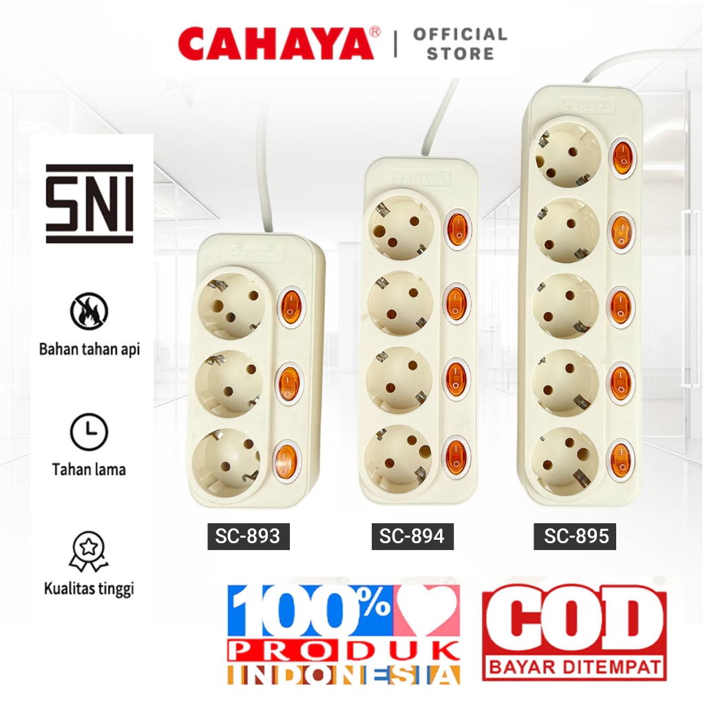 Jual CAHAYA - Stop Kontak Kabel Saklar On Off 3/4/5 Lubang & 1.5/3/5 ...