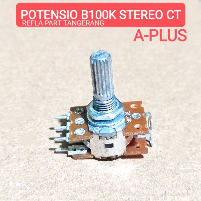 Jual Potensio B100k B 100k Stereo APlus Plus CT | Shopee Indonesia