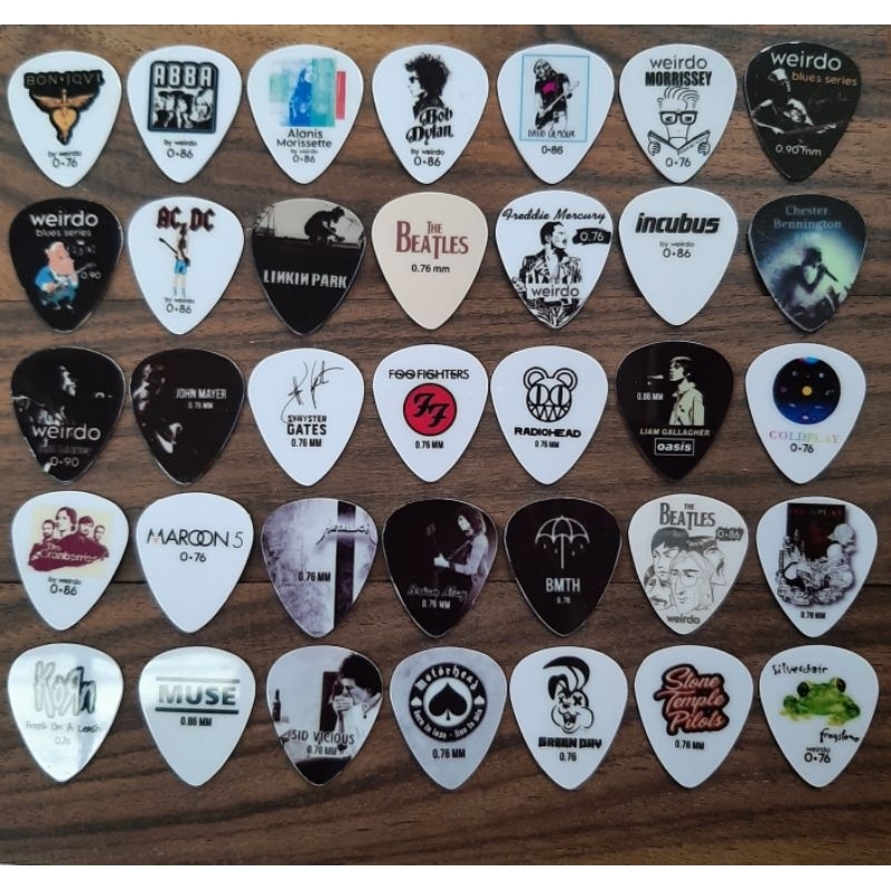 Jual 7000 isi 3 pcs pick gitar band dan musisi | Shopee Indonesia
