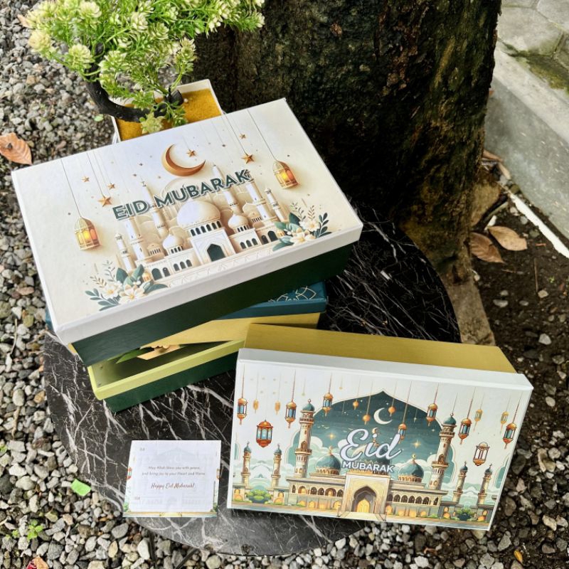 Jual Hardbox tutup lepas lebaran komplit [24×15×7,5 cm] / box hampers ...
