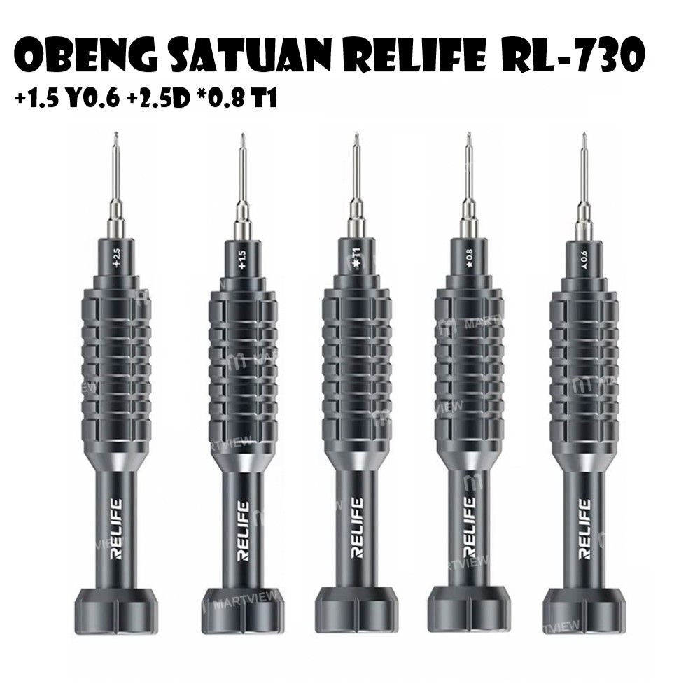Jual Obeng Satuan RELIFE RL-730 +2.5D / +1.5 / Y0.6 / *0.8 / T1 Presisi Obeng Anti-Slip Stell ...