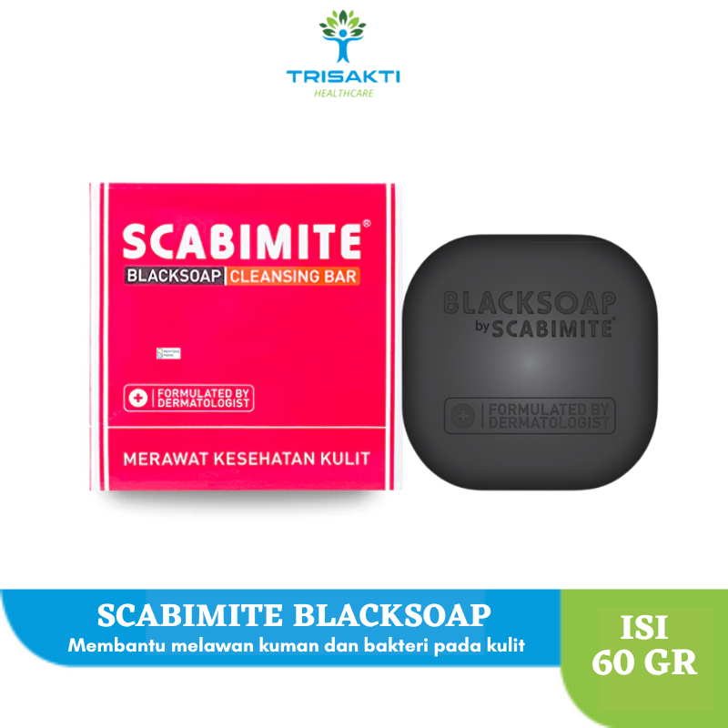 Jual Scabimite Blacksoap Cleansing Bar 60 Gram - Sabun Perawatan Kulit ...
