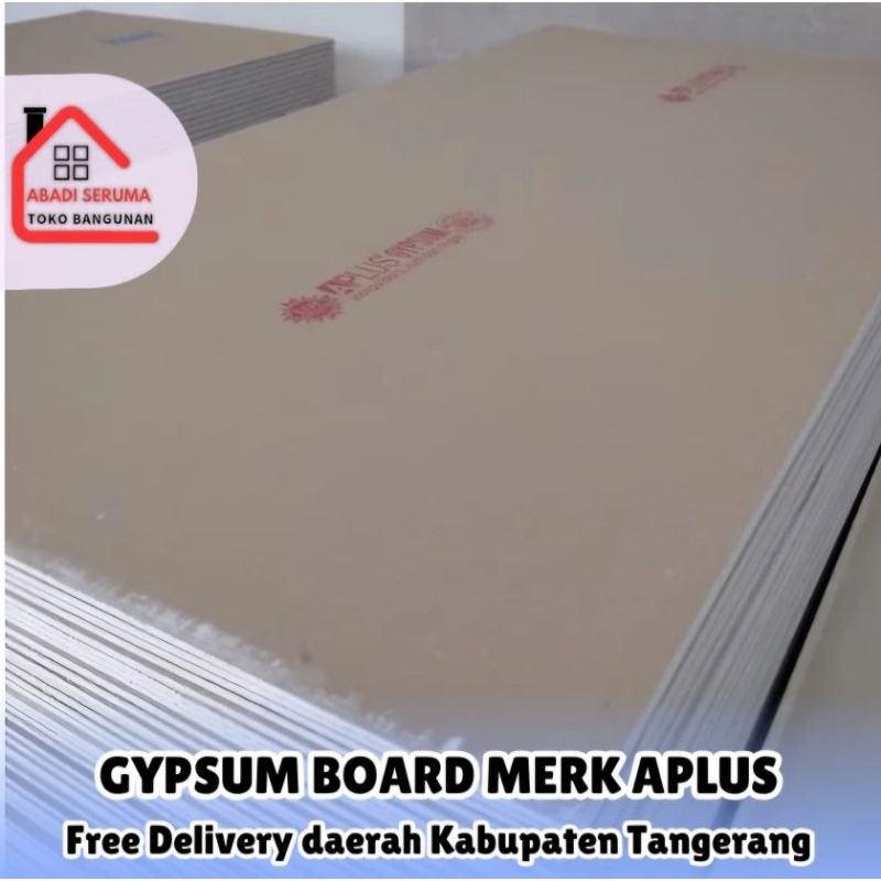 Jual BEST SELLER GYPSUM BOARD PAPAN GYPSUM MERK APLUS A+ 9mm PARTISI ...