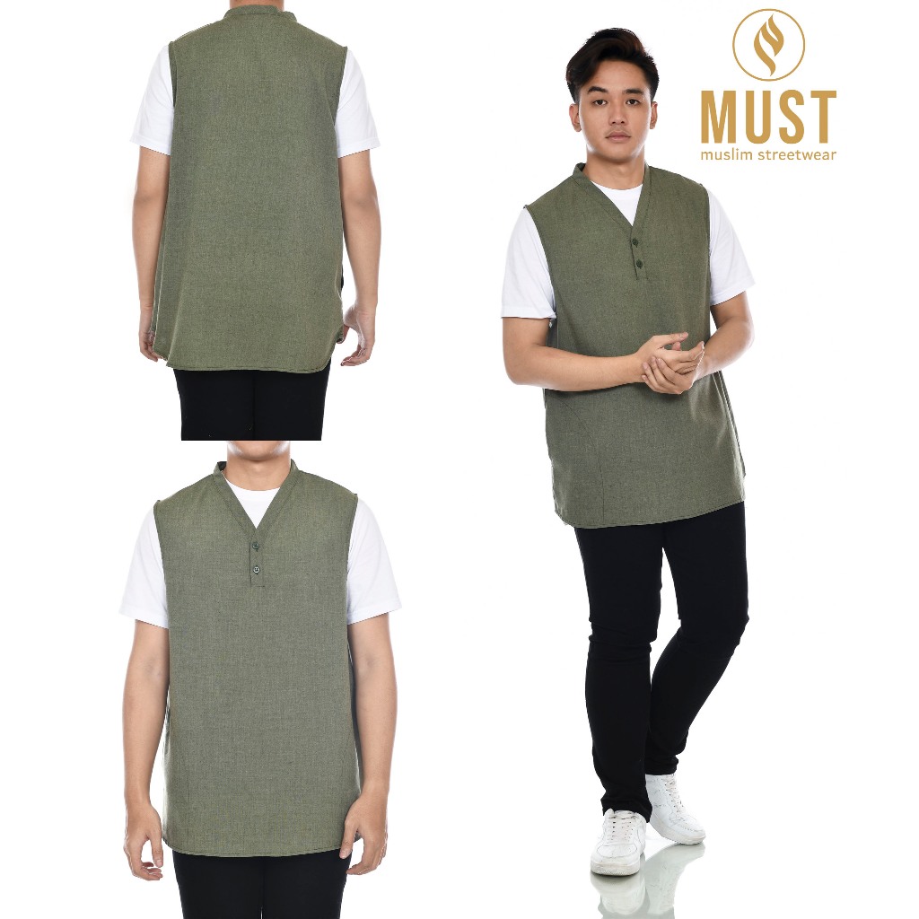 Jual Must Baju Muslim Vest Rompi Salat Sholat Shalat Pria Dewasa Casual ...