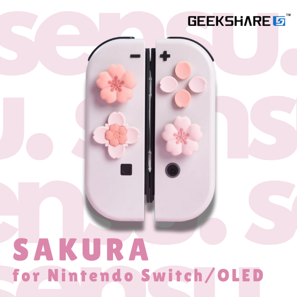 Jual GEEKSHARE Sakura Nintendo Switch/OLED Thumb Grip D-Pad ABXY Button ...