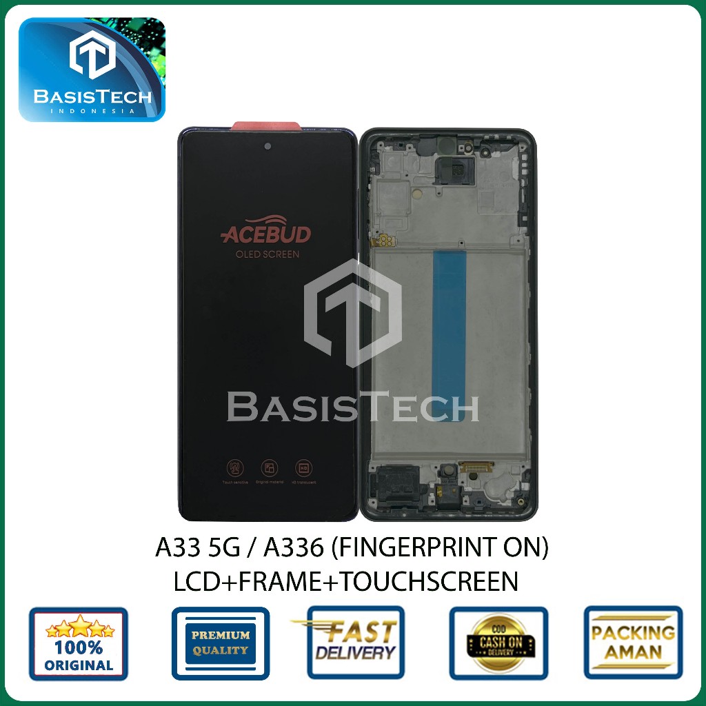 Jual LCD SAMSUNG A33 5G - A336 OLED BIG +FRAME BISA FINGERPRINT - ACEBUD | Shopee Indonesia