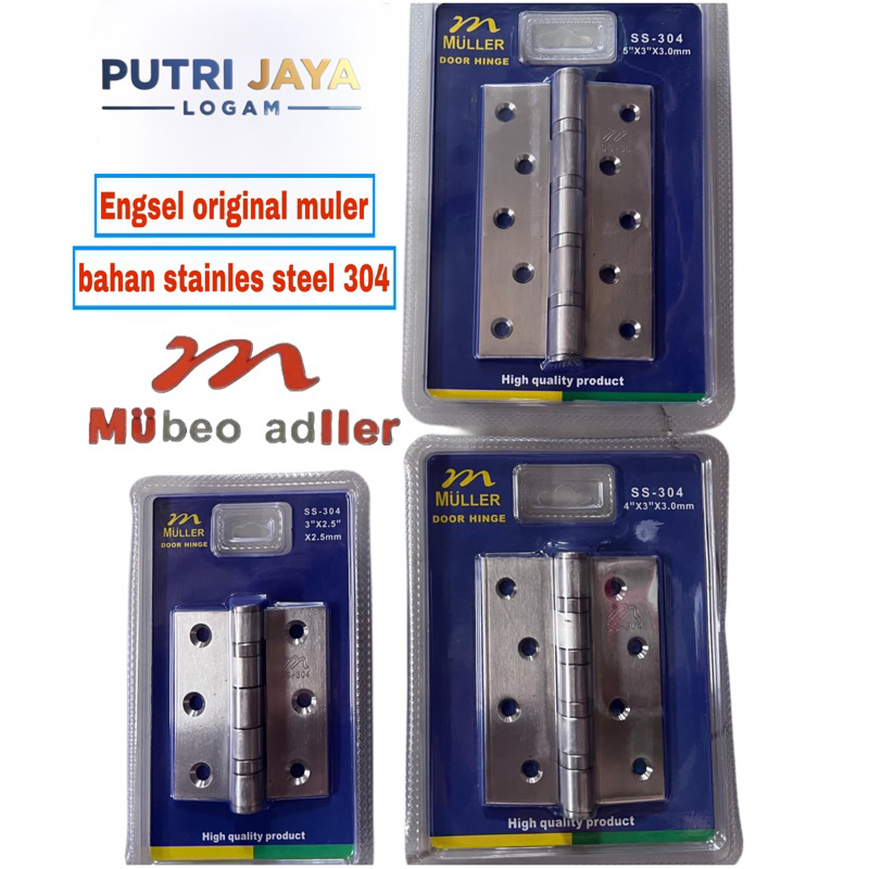 Jual Engsel Muller 5 inch 4 inch 3 inch Stainless 304 Original Engsel ...