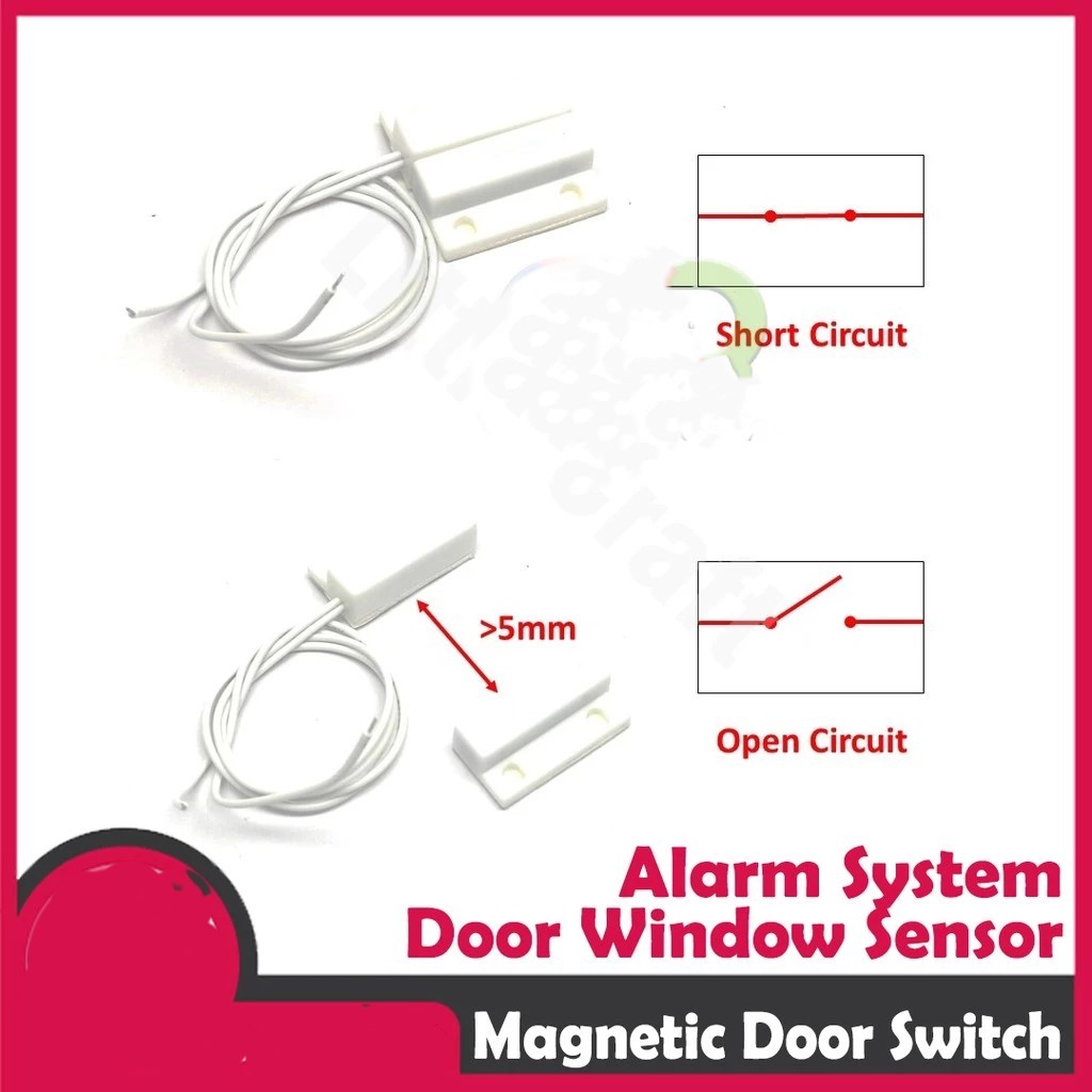 Jual WINDOW/DOOR MAGNETIC SWITCH SENSOR ALARM 2 WIRE SAKLAR MAGNET ...