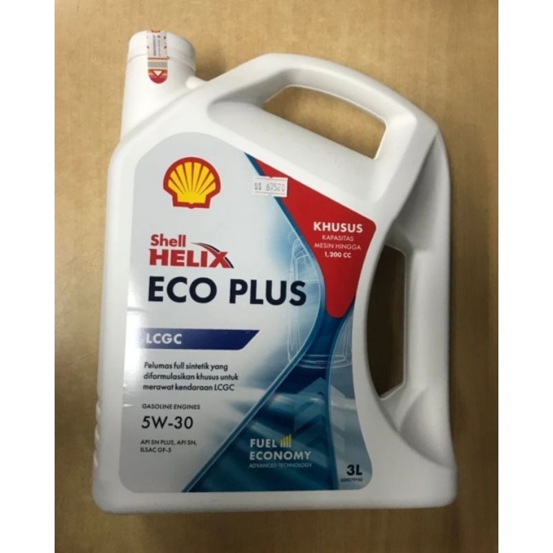 Jual Oli shell Helix Oli Mesin mobil LCGC Shell ECO 5w-30 Kemasan 3 ...