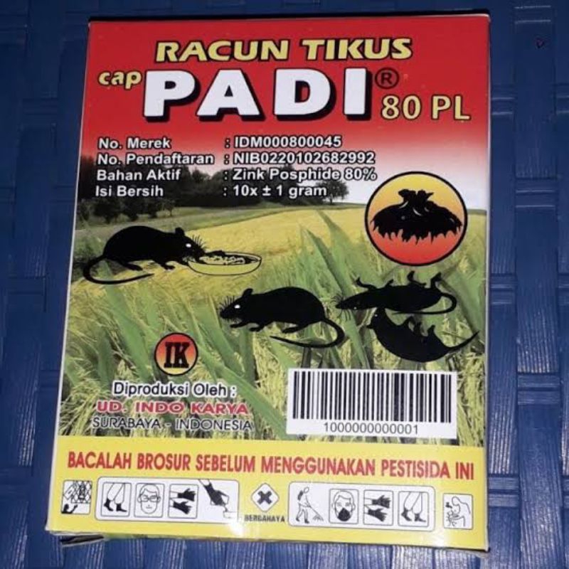 Jual Racun Tikus cap padi / Membunuh Tikus padi Dengan cepat / Harga ...
