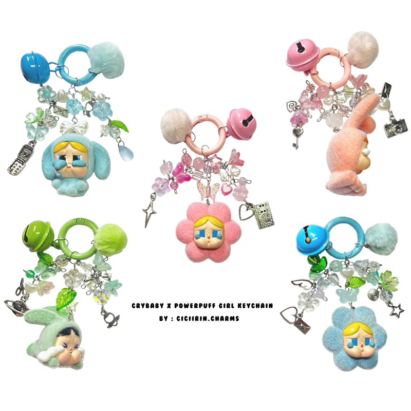 Jual Crybaby x Powerpuff Girls Keychain Beads | Crybaby x Powerpuff ...