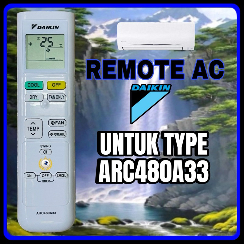 Jual REMOT REMOTE AC DAIKIN ARC480A33 PJG NEW | Shopee Indonesia