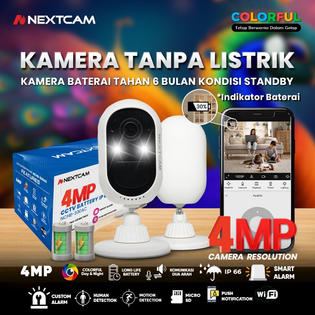 Jual Nextcam Smart IP Kamera CCTV battery Portable Kamera cctv Baterai ...
