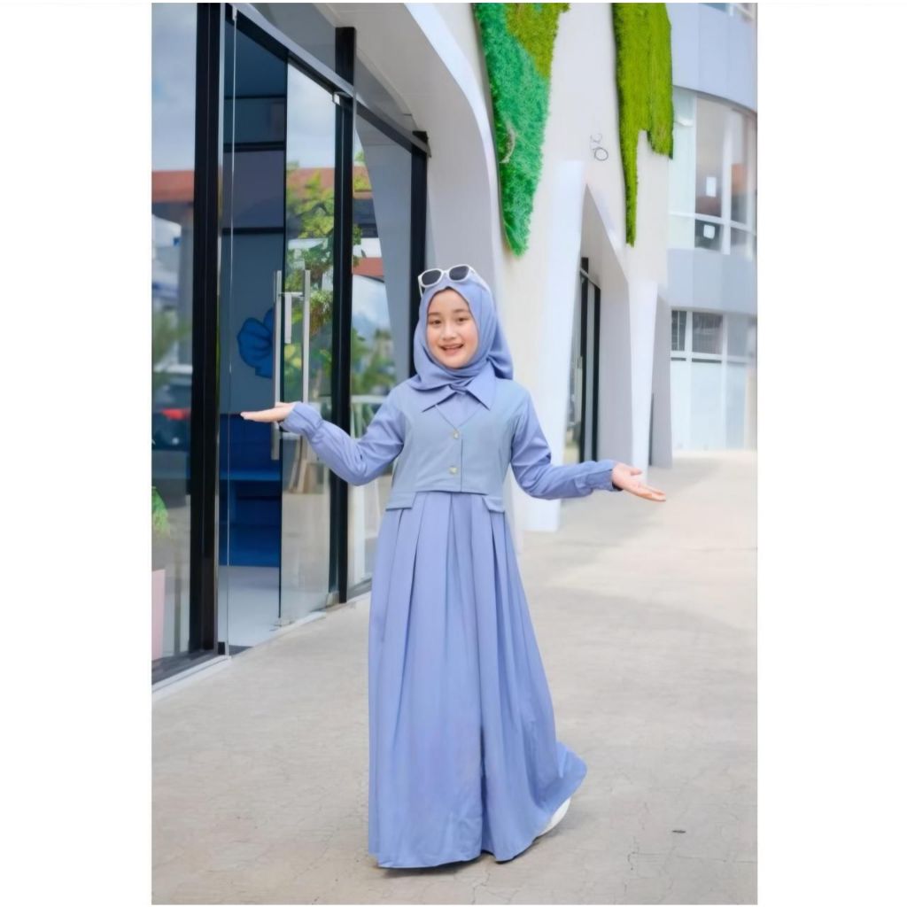 Jual Gamis Anak Perempuan Kekinian Gamis Anak Satu Set Jilbab Untuk ...