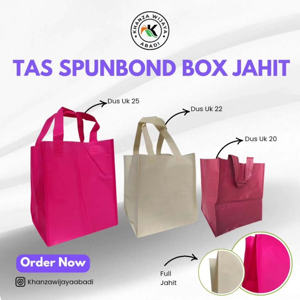 Jual Spunbond Box 25x28x24 / Tas Spunbond Box HBJ 22 / Tas Box Jahit ...
