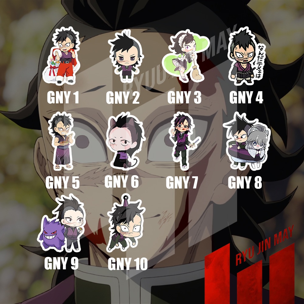 Jual Sticker Anime - Kimetsu no Yaiba - Genya Shinazugawa | Shopee ...