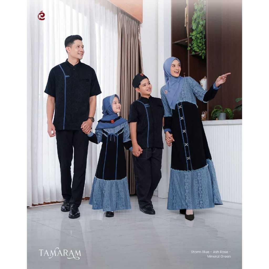 Jual KEKE - Sarimbit Keluarga Tamaram Storm Blue Series Baju Couple ...