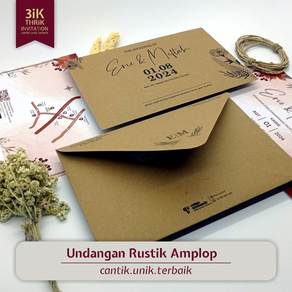 Jual Undangan Rustik Craft Amplop | Shopee Indonesia